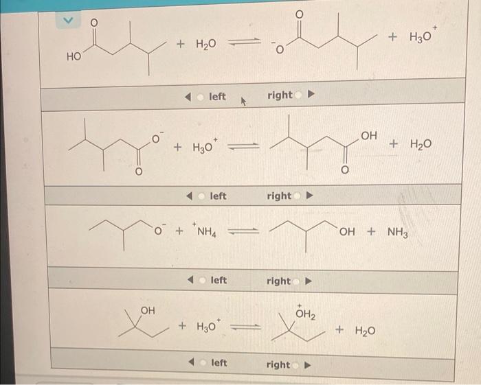 Solved +H3O+= right | Chegg.com