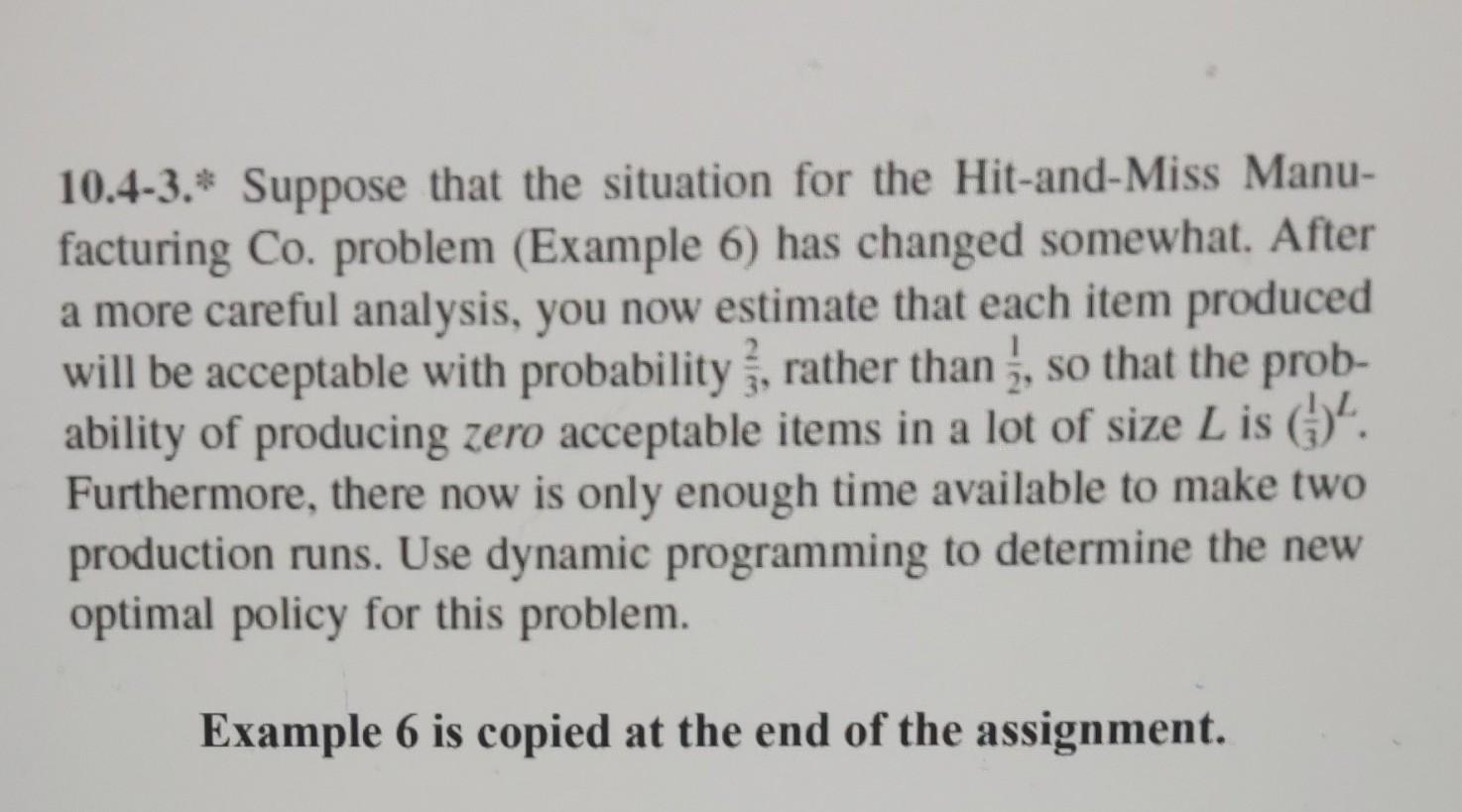 Solved 2 10.4-3.* Suppose that the situation for the | Chegg.com