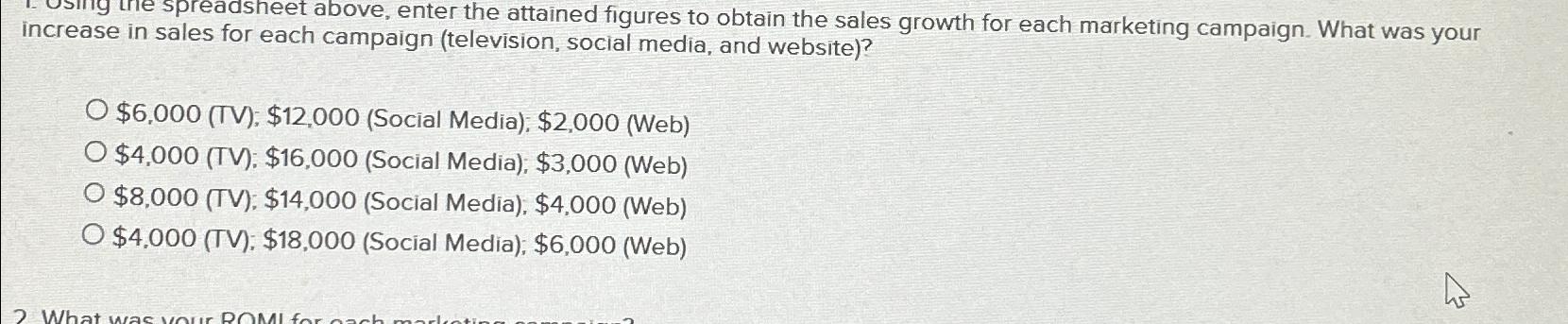 Solved increase in satsheet above, enter the attained | Chegg.com