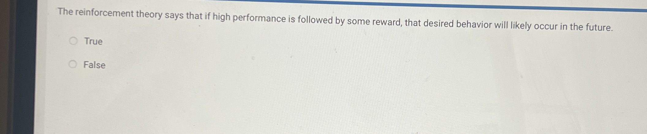 Solved The reinforcement theory says that if high | Chegg.com