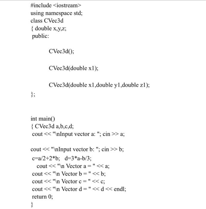 For Part Of The Class Declaration And The Full Main
