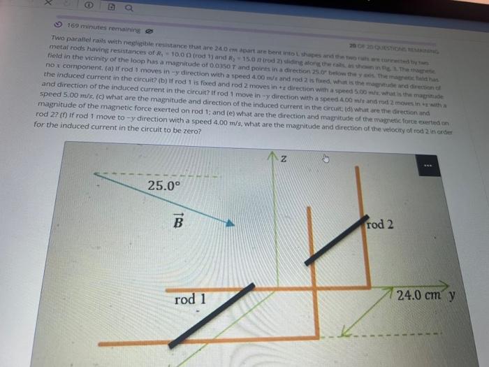 Solved Two parallel rails with negligible resistance that | Chegg.com