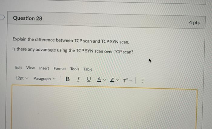 Solved Question 28 4 pts Explain the difference between TCP | Chegg.com Solved Question 28 4 pts Explain the difference between TCP | Chegg.com