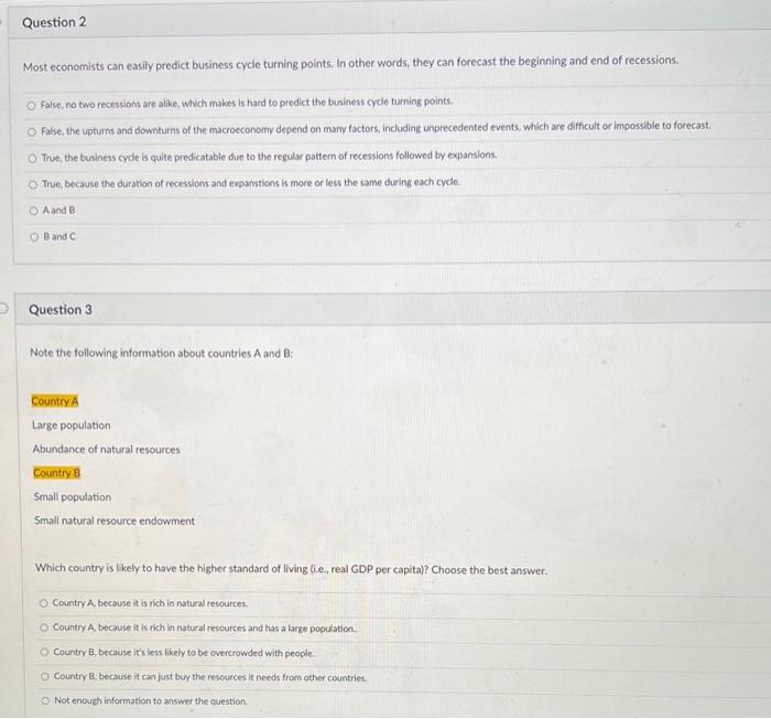 Solved Most economists can easily predict business cycle | Chegg.com