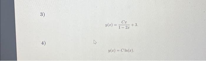 Solved Seperable Equations Both 3 And 4 The Answers To The