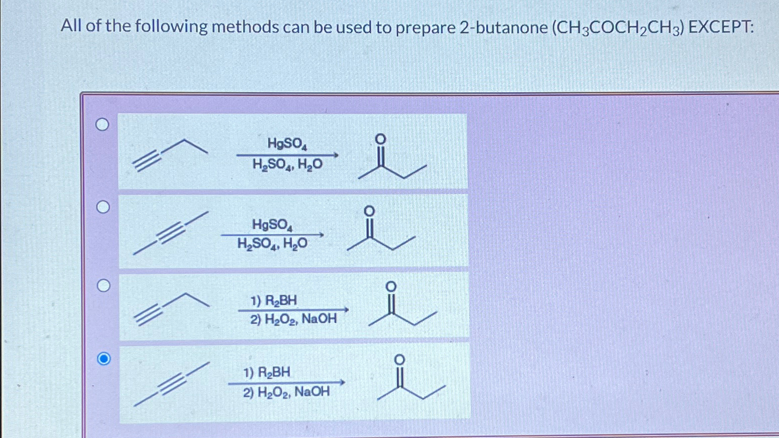 Solved All of the following methods can be used to prepare | Chegg.com