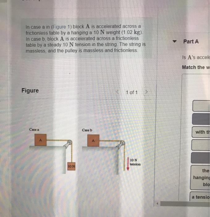 Solved In case a in (Figure 1) block A is accelerated across | Chegg.com