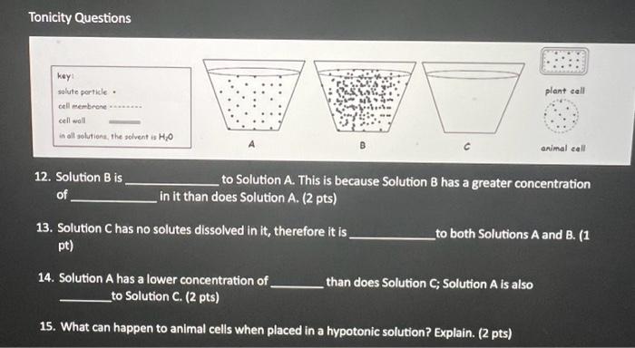 [Solved]: key: solute porticle. cell membrene ......... cel