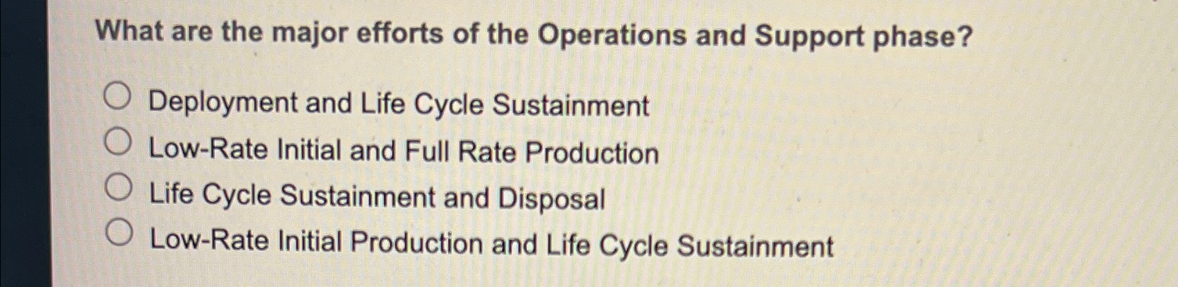 Solved What are the major efforts of the Operations and | Chegg.com