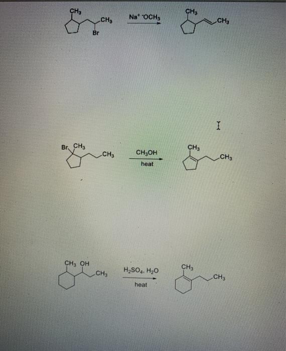 Solved CH3 CHE Сн, Na OCH CH, Br I Br, CH3 CH3 CH3 CH3OH CH3 | Chegg.com