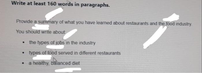 Solved Write at least 160 words in paragraphs. Provide a | Chegg.com