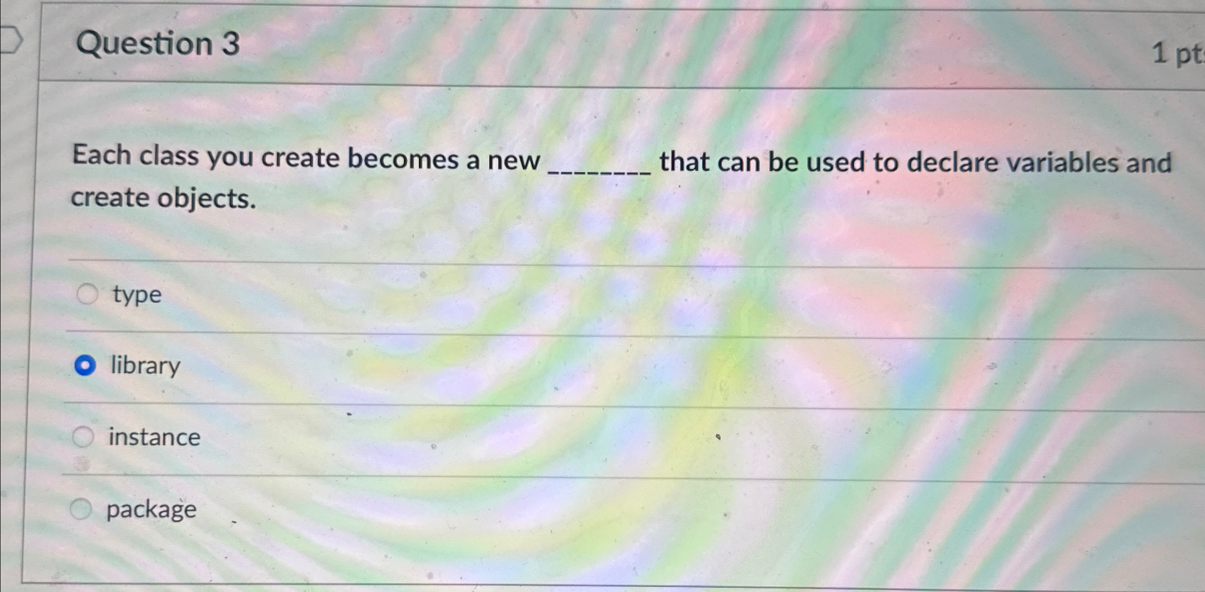 Solved Question 3Each class you create becomes a new q, | Chegg.com