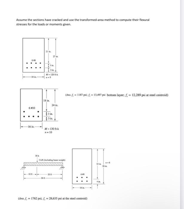 Solved Assume the sections have cracked and use the | Chegg.com