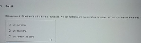 Solved Part EIf the moment of inertia of the front bre is | Chegg.com