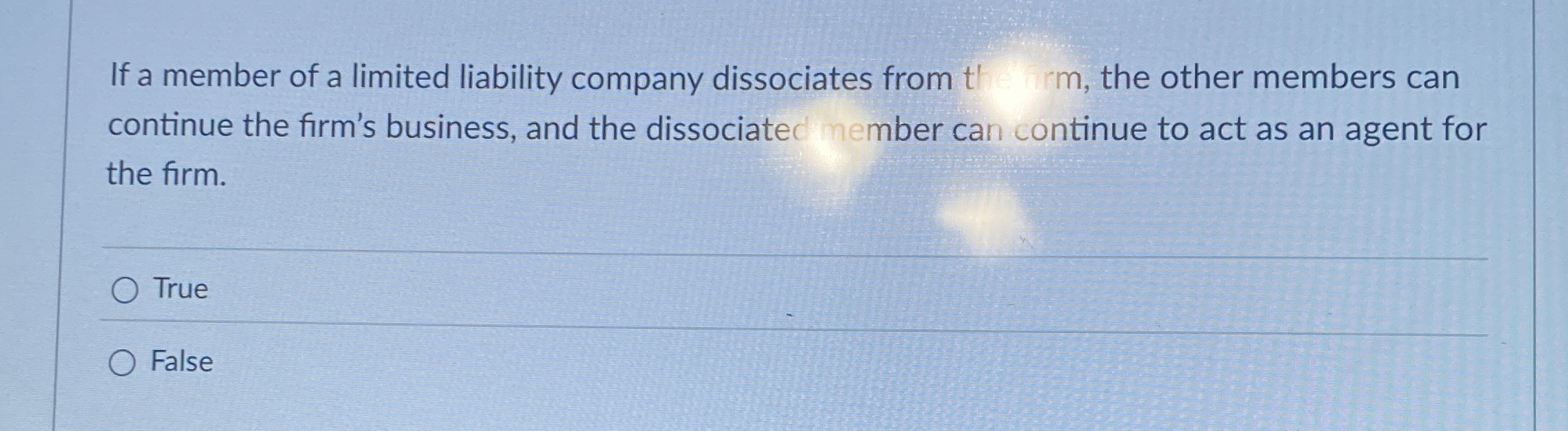 Solved If a member of a limited liability company | Chegg.com