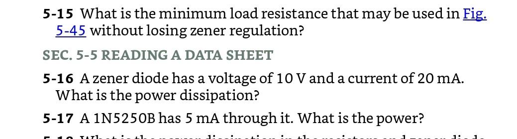 Solved Figure 5-455-15 What is the minimum load resistance | Chegg.com