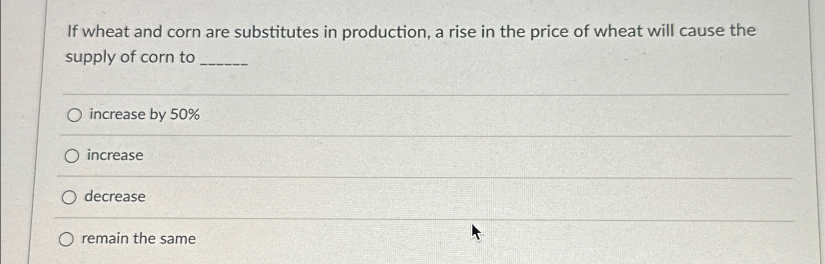 Solved If wheat and corn are substitutes in production, a | Chegg.com
