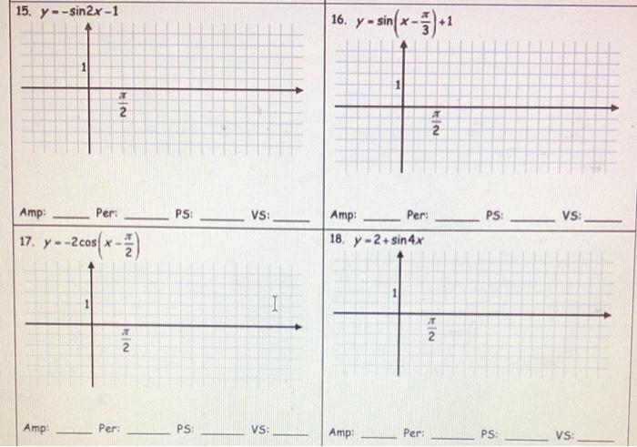 Solved Precalculus HW Name 4.5 Graphing Sine and Cosine | Chegg.com Solved Precalculus HW Name 4.5 Graphing Sine and Cosine | Chegg.com