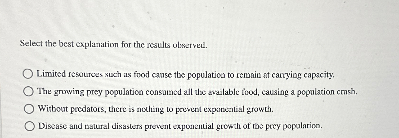 Solved Select the best explanation for the results | Chegg.com
