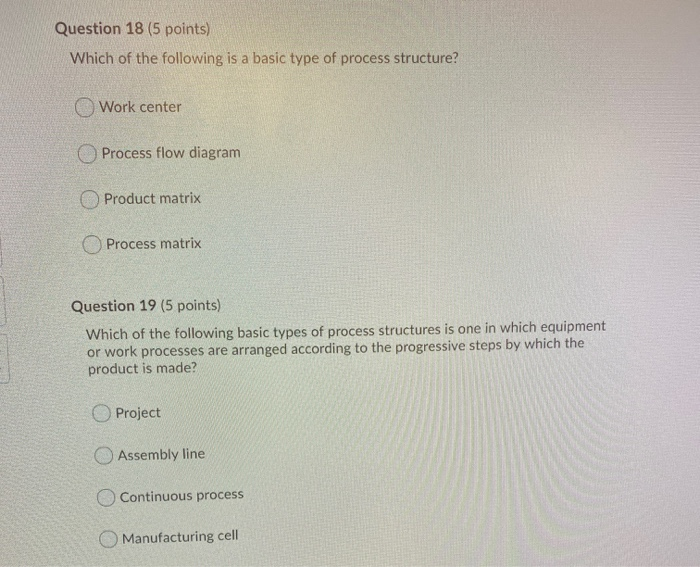 Solved Question 18 (5 points) Which of the following is a | Chegg.com