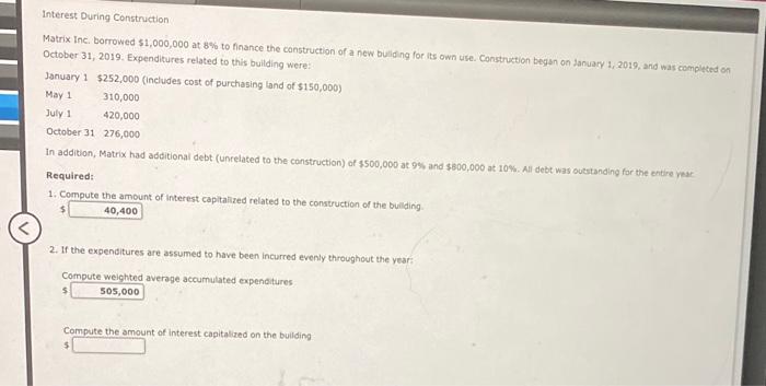 Solved Matrix Inc. borrowed $1,000,000 at 8% to finance the | Chegg.com