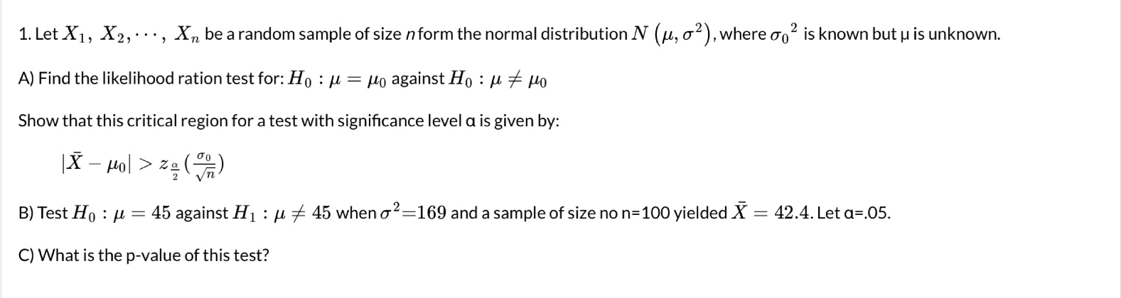 Solved Let x1,x2,cdots,xn ﻿be a random sample of size n | Chegg.com