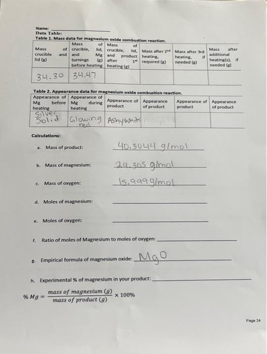 Solved hello, i need help. this was all the information i | Chegg.com