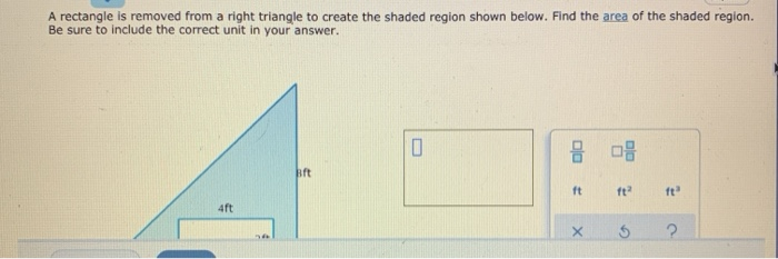 Solved A rectangle is removed from a right triangle to | Chegg.com