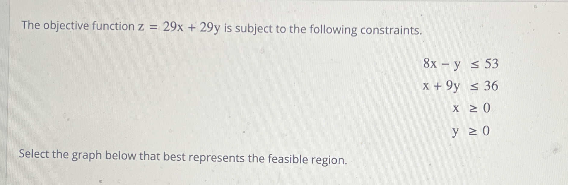 Solved The Objective Function Z 29x 29y ﻿is Subject To The