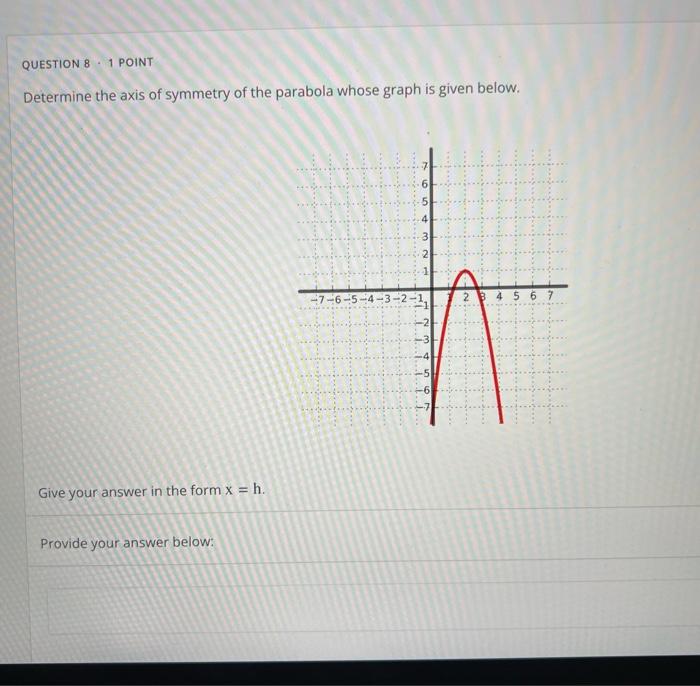 Solved Determine the axis of symmetry of the parabola whose | Chegg.com
