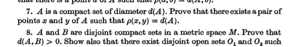 Solved A ﻿is a compact set of diameter d(A). ﻿Prove that | Chegg.com