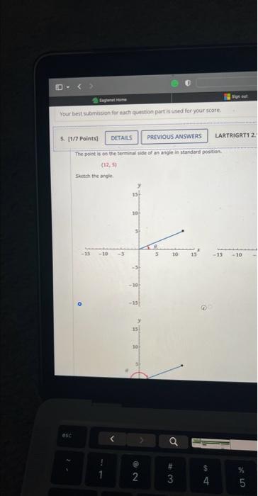 Solved The poick is on the termital ude of an angle in | Chegg.com