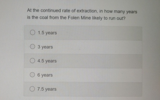 Solved At the continued rate of extraction, in how many | Chegg.com