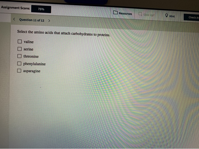 Solved Assignment Score: 75% Resources LX Give Up? Hint | Chegg.com