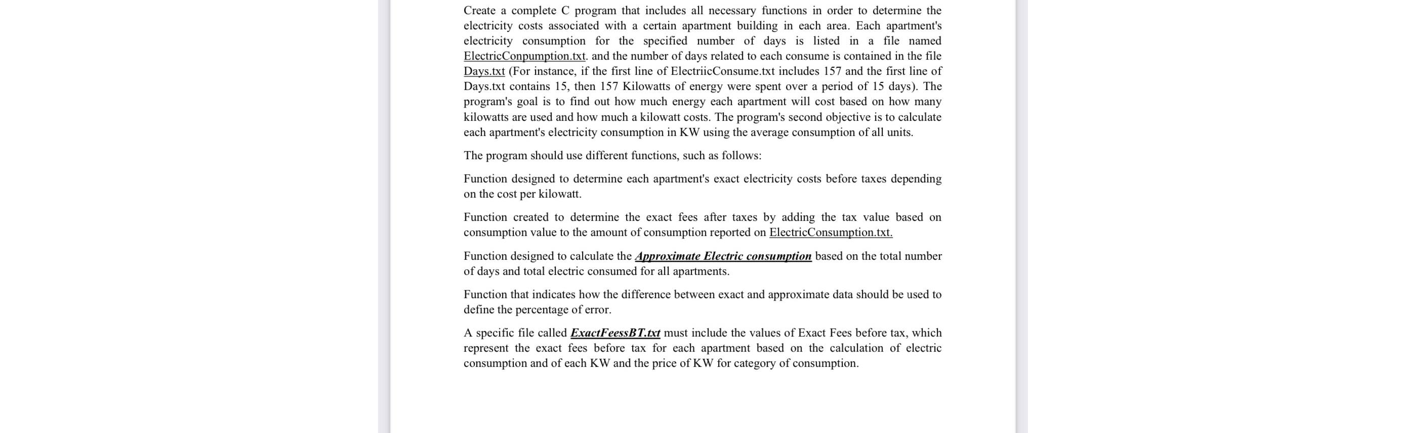 Solved Create a complete C ﻿program that includes all | Chegg.com