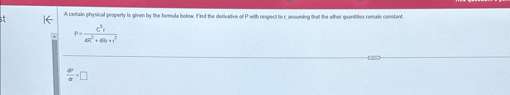 Solved A certain physical property is given by the formula | Chegg.com