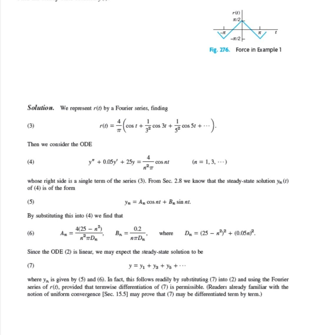 Solved From Sec 2 8 We Know That Forced Oscillations Of A
