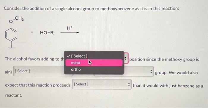 Solved Consider the addition of a single alcohol group to | Chegg.com