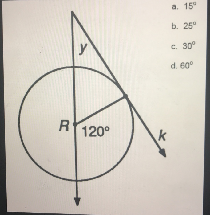 Solved 17) What is the measure of angle y in this | Chegg.com