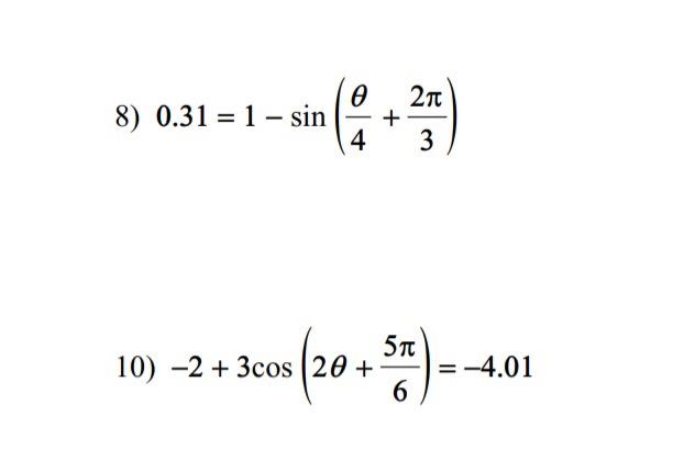 Solved Solve each equation for 0 £ q