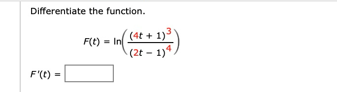 Solved Differentiate the | Chegg.com