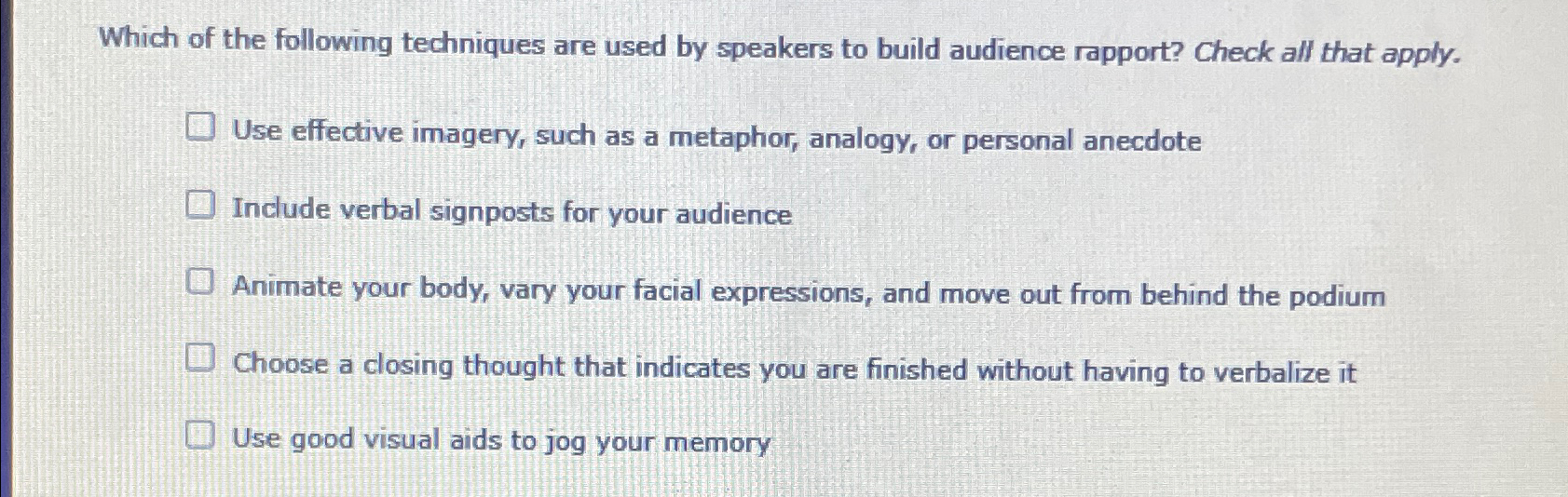 Solved Which of the following techniques are used by | Chegg.com