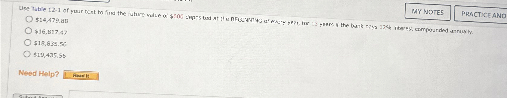 Solved Use Table 12-1 ﻿of your text to find the future value | Chegg.com