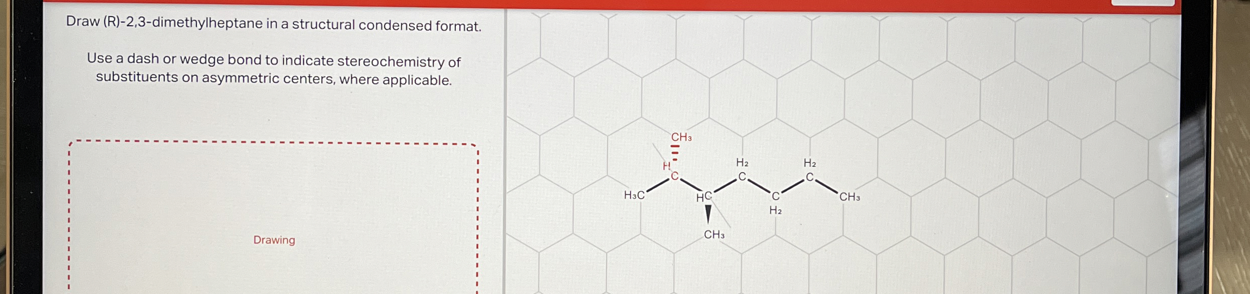 Solved Draw R 2 3 Dimethylheptane In A Structural