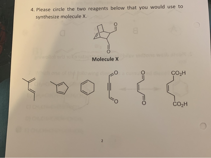 Solved 4. Please circle the two reagents below that you | Chegg.com