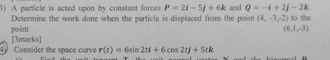 Solved A particle is acted upon by constant forces | Chegg.com