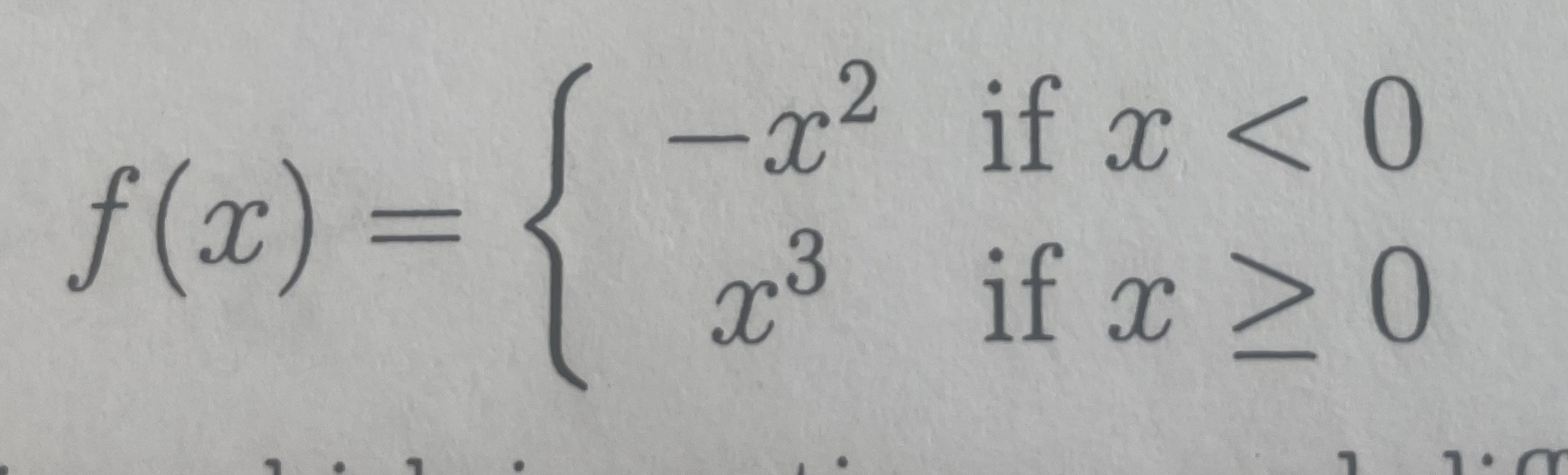 Solved f(x)={-x2 if x