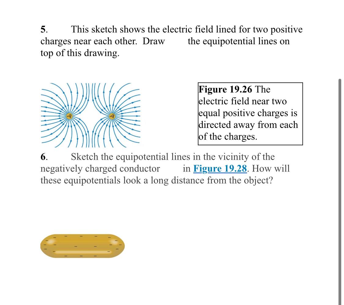 Solved This sketch shows the electric field lined for two | Chegg.com