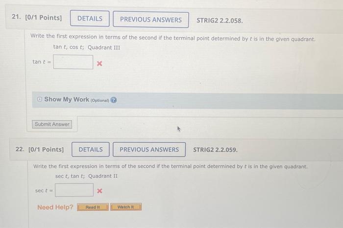 Solved Write the first expression in terms of the second if | Chegg.com