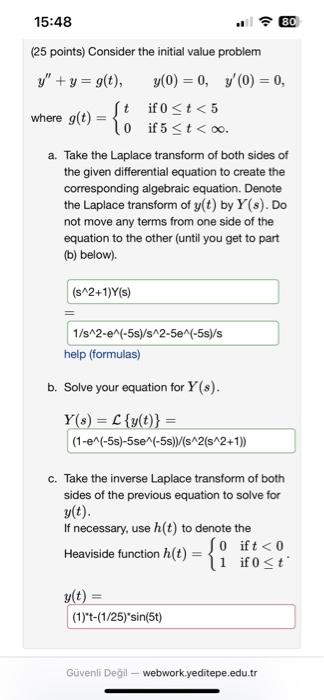 Solved (25 points) Consider the initial value problem | Chegg.com